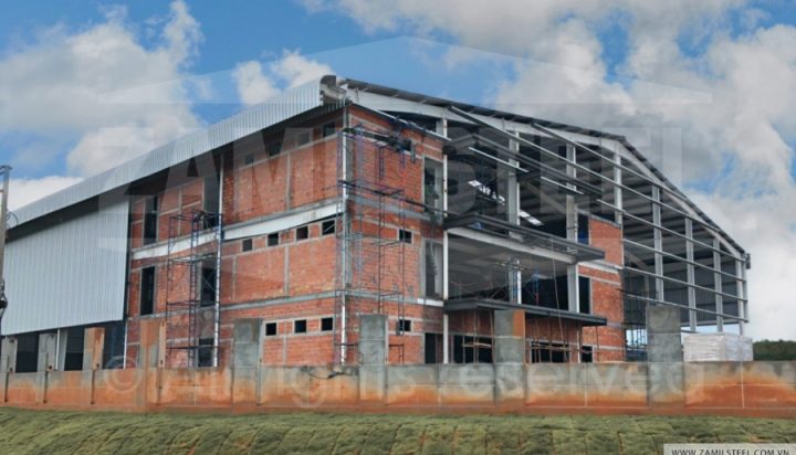 Zamil Steel Vietnam | Mixed used brick steel structures project 2021